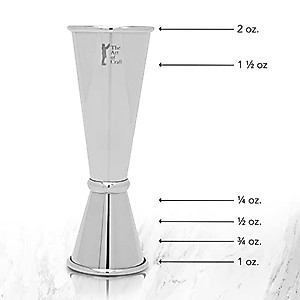 The Art of Craft Professional Cocktail Shaker Set Bartending Kit: Weighted Boston Shaker Tins, Hawthorne Strainer and Japanese Jigger