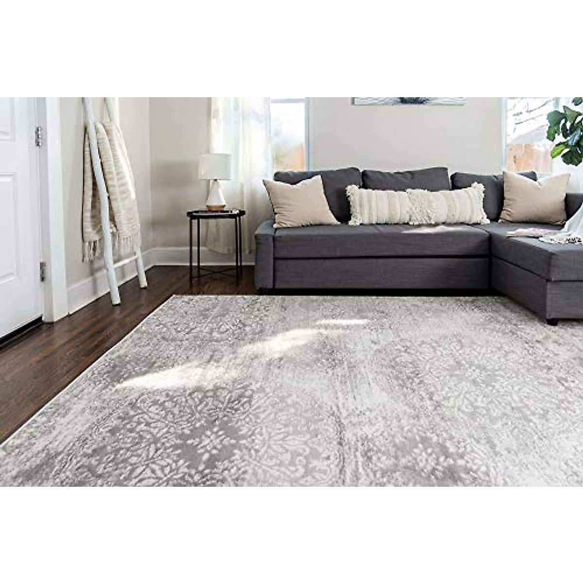 Unique Loom Sofia Collection Area Rug - Grand (9' x 12' 2", Light Gray/ Ivory)