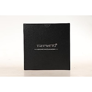 TREEWETO Pocket Watch - Smooth Double Case Series Skeleton Dial Delicate Mechanical Movement with Chain, Silver