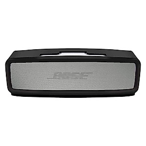 Silicone Soft Case Compatible with Bose Soundlink Mini 1 and 2 Speaker, for Bose Mini case/Gel Soft Skin Cover/Silicone Waterproof Rubber Case, Travel Carry Pouch (Black)-Box Only