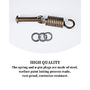 Hammock Chair Ultimate Hanging Kit - Egg Hammock Chair Spring Pin Plug Hardware- 500LB Hammock Chair Hanging kit for Hanging Basket Chairs Hammock and Porch Swings Brown