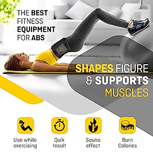 Perfotek Waist Trimmer Belt for Women Waist Trainer Sauna Belt Tummy Toner Low Back and Lumbar Support with Sauna Suit Effect (Large Black)