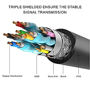 Wenter Micro HDMI to HDMI Adapter Cable, 6.5ft/2M Micro HDMI to HDMI Cable (Male to Male) for Gopro Hero and Other Action Camera/Cam with 4K/3D Supported