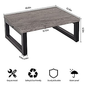 Snughome Wood One Step Stool for Kids, Wooden Bedside Step Stool, Kids Potty Training Stool Foot Step Stool for Kitchen, Bedroom, Living Room, Bathroom(Gray)