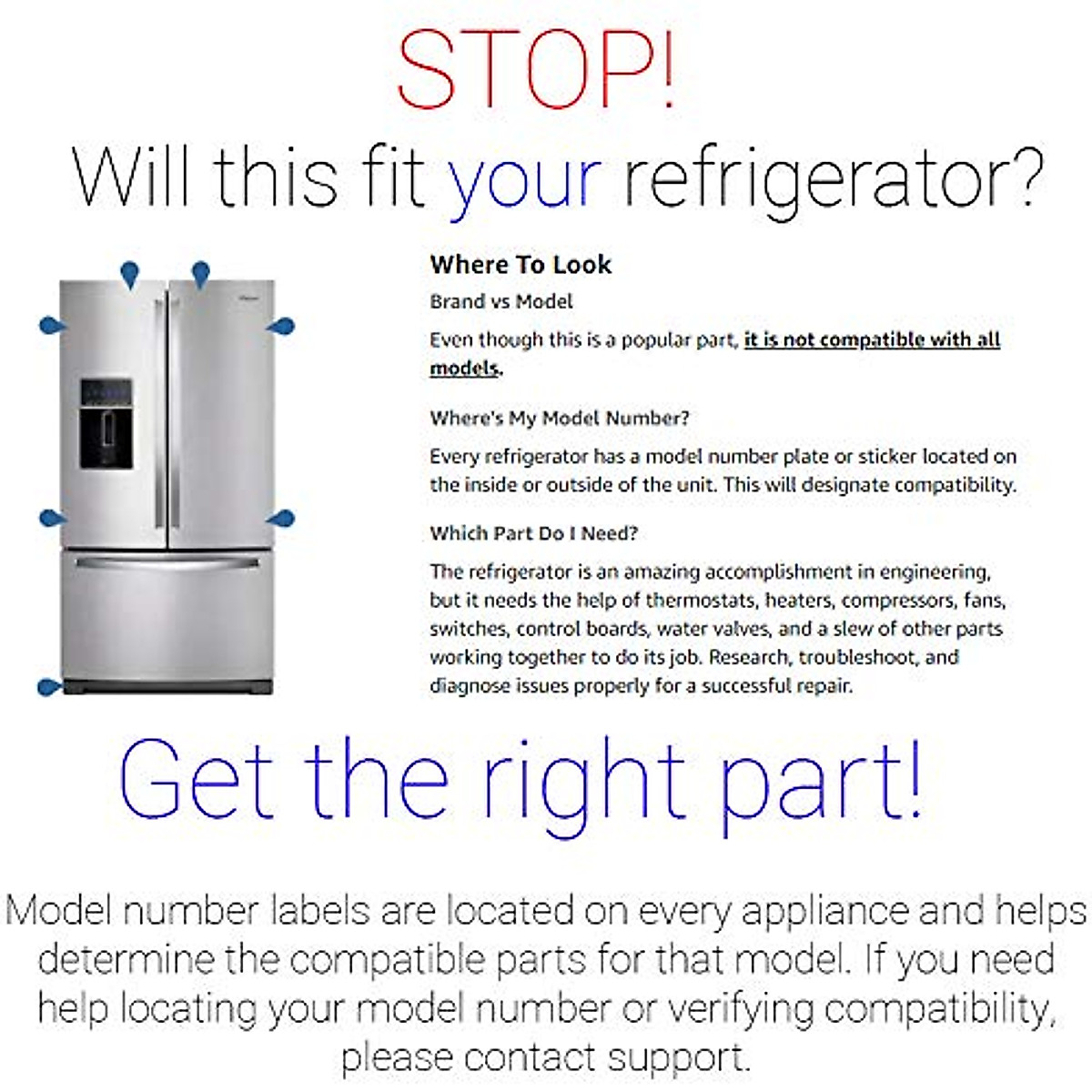 Supplying Demand D7824706Q 10549201 10563707 Refrigerator Ice Maker Replacement Model Specific Not Universal