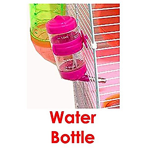 2 Floor Syrian Hamster Habitat Rodent Gerbil Mouse Mice Rats Animal Cage (19 x 12 x 15 H, Pink)