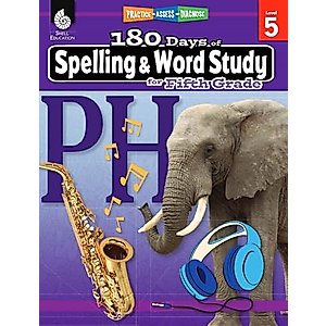 180 Days™: Reading, Vocabulary/Language for 5th Grade Practice Workbook for Classroom and Home, Cool and Fun Practice Created by Teachers (180 Days of Practice)