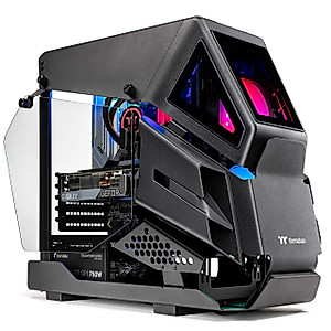 Thermaltake LCGS AH-380 AIO Liquid Cooled CPU Gaming PC (AMD RYZEN 5 3600XT 6-core, ToughRam DDR4 3600Mhz 16GB RGB Memory, RTX 3080 10GB, 1TB M.2, Win 10 Home) AHT2-B550-A38-LCS, Black