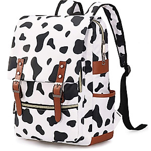 Junlion Cow Slim Backpack Gift for Girls School Bag College Daypack Travel Rucksack