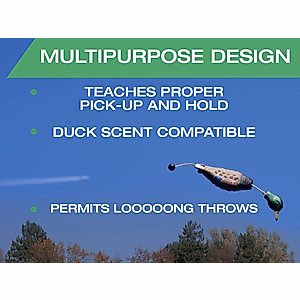 Pooch Buddy Duck Bumper Toy for Training Hunting Dogs, The Bird Dummy Teaches Mallard and Waterfowl Game Retrieval - Duck Scent Compatible - Suitable for Puppies or Adult Hunting Dogs