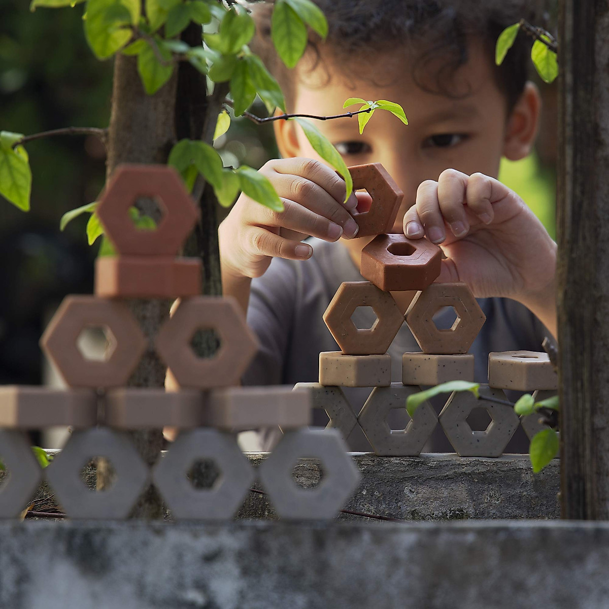 Guidecraft Little Pavers - 60 pc. Set: Block Builders Set for Construction and Stacking