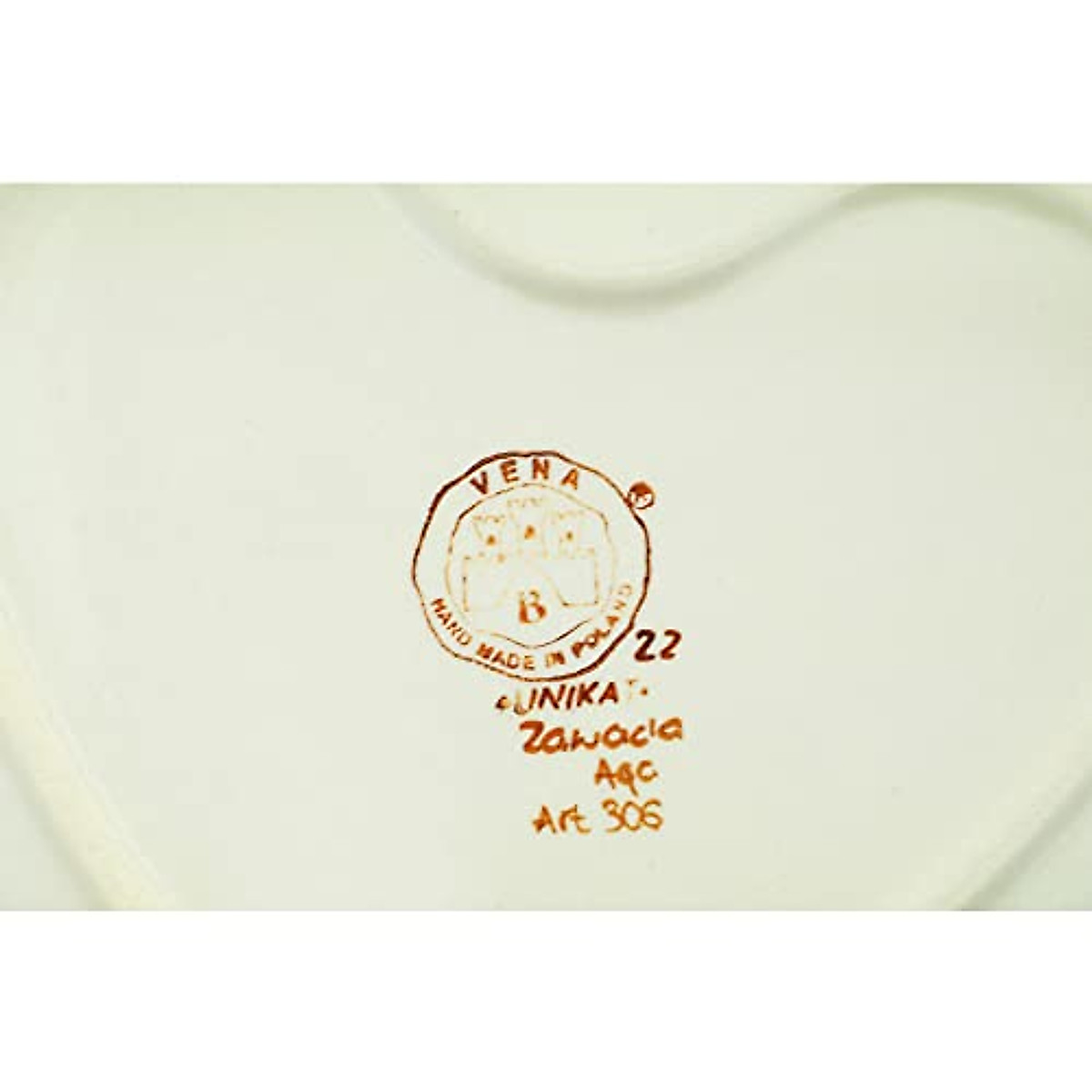 Polish Pottery 10-inch Heart Shaped Platter (Perfect Garden Theme) Signature UNIKAT + Certificate of Authenticity