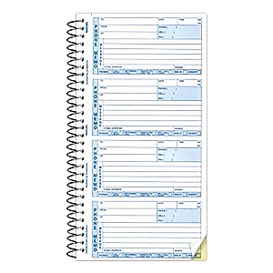 Rediform Telephone Message Book, Two-Part Carbonless, 5 x 2.75, 4 Forms/Sheet, 400 Forms Total