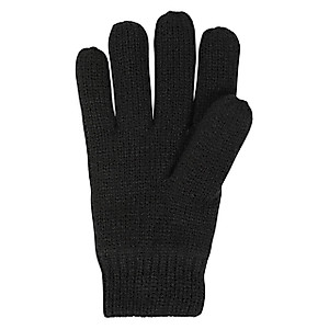 Mountain Warehouse Kids Knitted Thinsulate Thermal Gloves Black Small/Medium