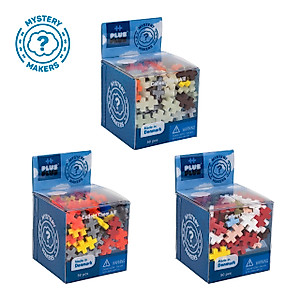 PLUS PLUS – Set of 3 Mystery Makers – Series 1, Bundle 1 – Construction Building STEM | STEAM Toy, Interlocking Mini Puzzle Blocks for Kids