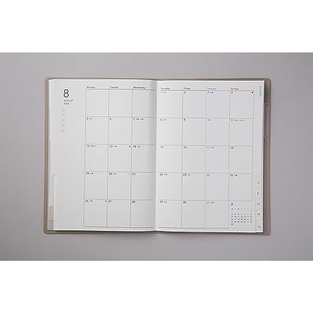 Takahashi Shoten Takahashi Notebook, 2024 B6, Monthly Torinco 2, Greige No. 515 (Begins December 2023)
