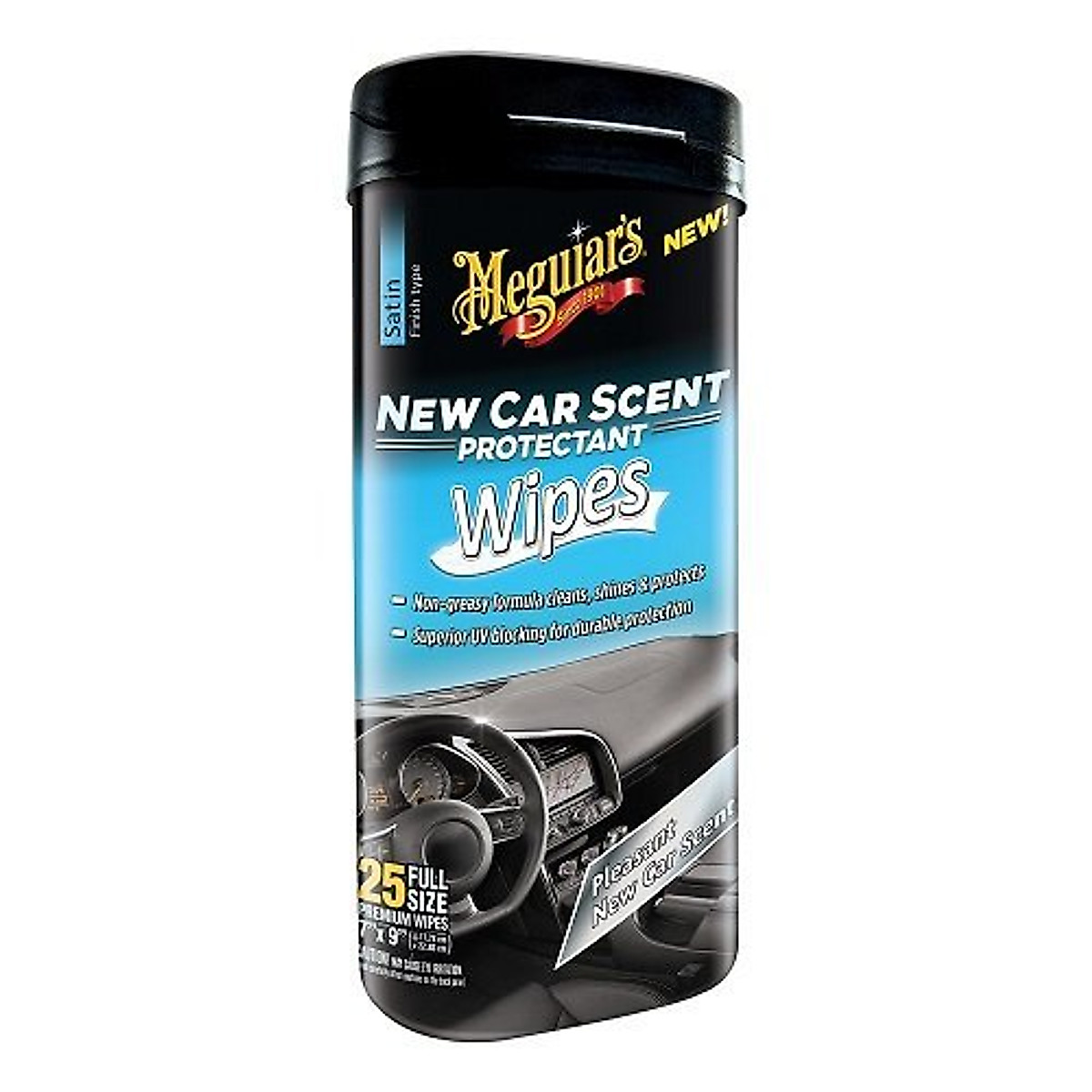 Meguiar's G4200 New Car Scent Protectant Wipes (25 Wipes) (2 Pack)
