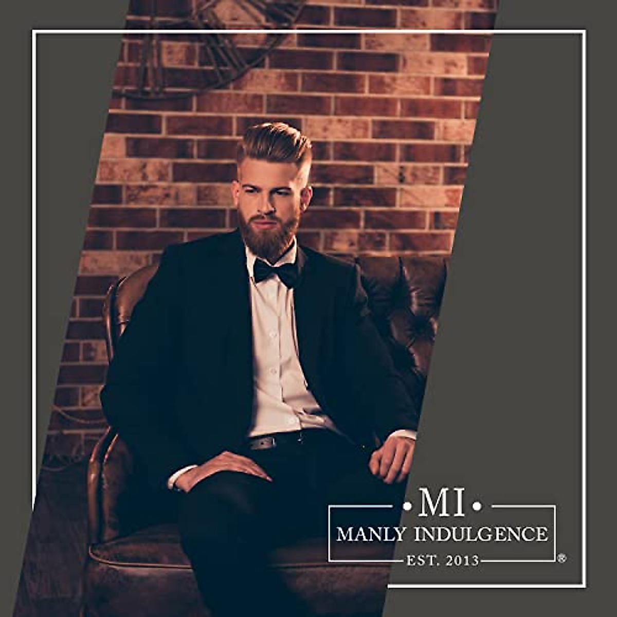 Manly Indulgence Scented Jar Candle, Black Sandalwood, Signature Collection, Soy Wax Blend, Wooden Wick, 15 Oz, Single (Bergamot, Tobacco, Amber & Musk)