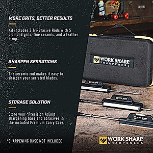Upgrade Kit for Precision Adjust Knife Sharpener, Set of 7 Abrasives and Carry Case