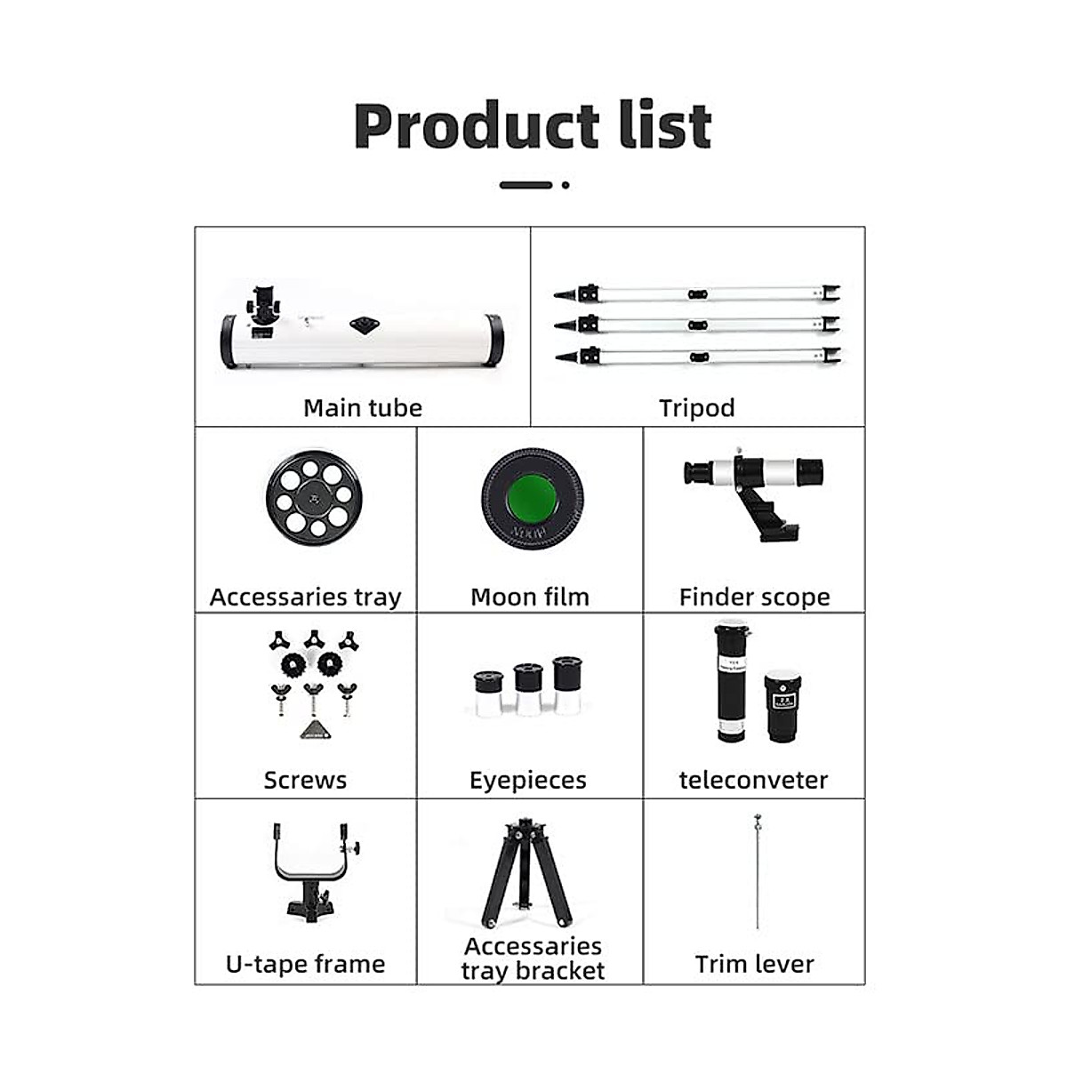 BXGTECH Telescope 76 mm Astronomical Telescopes with Tripod Phone Adapter Portable Refractor Telescope for Kids Child Adults Beginners