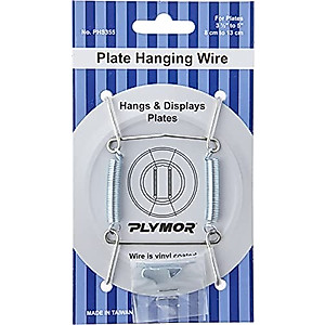 Plymor Stainless Steel Wall Mountable Plate Hanger, 3.125" H x 1.75" W x 0.5" D (For Plates 3.5" - 5"), Pack of 3