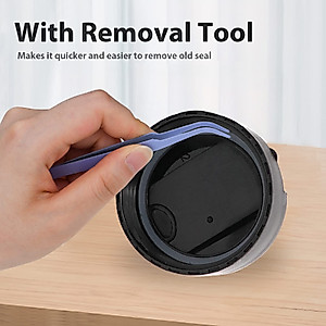 Ullnosoo Gasket Replacement for Hydro Flask Wide Mouth Flip Lid Cap, 6 PCS Silicone O Ring Leak Proof Seal for Hydroflask 2 inch with Tweezers, Easy to Install