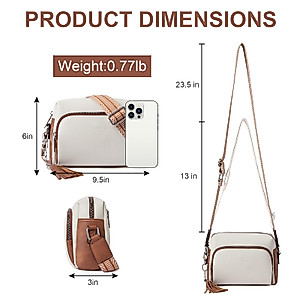 CLUCI Small Crossbody Purses for Women Trendy, Vegan Leather Women's Crossbody Handbags with Adjustable Wide Strap