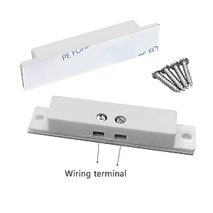 10 Sets Pack of Wired Surface Mounted Alarm Magnetic Contacts Door Window Reed Switch Sensor with Double Side Tape