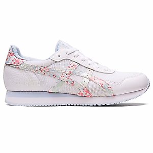 ASICS Women's Tiger Runner Sportstyle Shoes, 8.5, White/Papaya