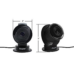 XTREME DIGITAL LIFESTYLE ACCESSORIES Energizer Smart Wi-Fi Black Indoor Camera, 1080P Full HD, Cloud/Micro-SD Card Support