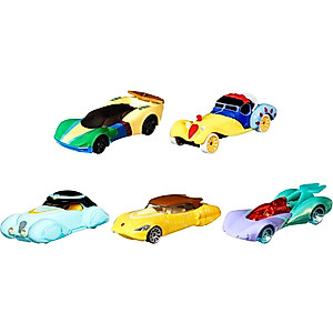 Hot Wheels Disney Princess Character Car 5-Pack, 5 Toy Cars in 1:64 Scale: Mulan, Snow White, Belle, Jasmine & Ariel