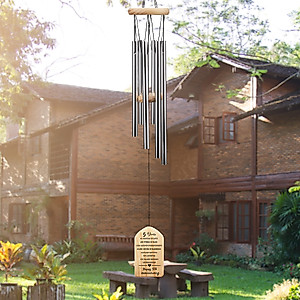 5 Years Anniversary Wind Chime, Happy 5th Anniversary Gift, 5 Years of Marriage, Wood Wedding Anniversary Keepsake for Couples Husband Wife, Valentines Day Gifts for Him Her, 5 Years Down