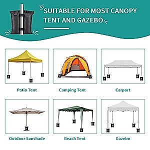 Brosyda Canopy Weights Sand Bags, Canopy Weights 112 LBS Gazebo Tent, Applicable to Pop Up Tent Gazebo Canopy Outdoor Sun Shelter Umbrella (4-Pack, 16"×16", Without Sand)