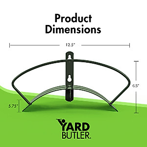 Yard Butler IHCWM-1 Wall Mount Deluxe Hose Hanger, 5/8", Weathered Verdigris Finish