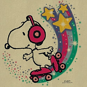 CafePress Snoopy Roller Skates Canvas Lunch Bag with Strap Handle