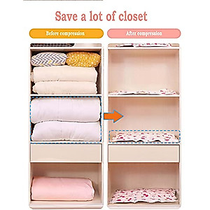 Heaunzy vacuum storage bags,(15PCS, 2 extra large (40"×32"), 3 large(36"×28"), 4 medium(32"×24"), 5 small(28"×20"), 1 air pump),space saver,Japan vacuum seal bags for clothing(pink)