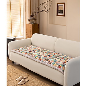 HOMEREFROM Pet Mat Bed Couch Cover for Dog, Washable Dog Couch Cover Protector, Non Slip Pet Couch Covers for Sofa (27.55 * 70.86, Red)