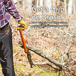 LogOX Hauler Ergonomic Log Hauler Firewood Harvesting Hand Tool, 21” Cant Hook Log Roller, and Carrier (Patented and Made in USA)