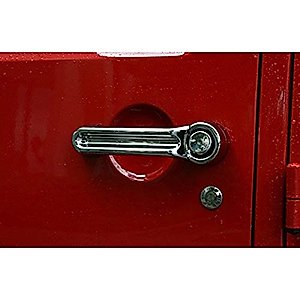 Rugged Ridge 13311.11 Door Handle Cover Kit, Chrome; 07-18 Jeep Wrangler JK