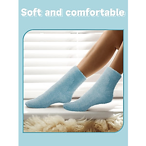 Bencailor 3 Pairs Women Toe Socks Fuzzy Toe Socks Warm Winter Toe Socks Five Toe Socks for Women Men, Size 5-8(Green, Blue, White)