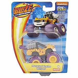 Blaze and The Monster Machines GWX79 Metal Vehicle Monster Engine Stripes Die-Cast New