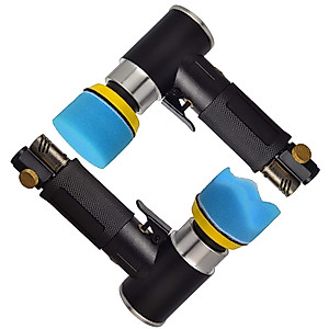 48 Pcs mini random orbital air sander kit, high-speed mini air sander polisher, Includes 1-inch and 2-inch and 3-inch polisher pad kit polishing sponge & wool pads sandpapers, pneumatic sander kit