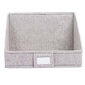 Internet's Best Open Cloth Storage Bin - Closet Shelf Storage Box - Organize Sheets Blankets Towels Sweaters Scarfs - Grey (1 Pack)