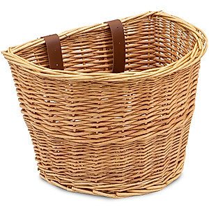 sixthreezero Around The Block Women's Beach Cruiser Bike + ProsourceFit Wicker Bike Basket