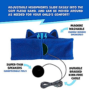 PJ Masks Catboy Kids Headphones by CozyPhones - Over The Ear Headband Headphones - Volume Limited with Thin Speakers & Soft Fleece Headband