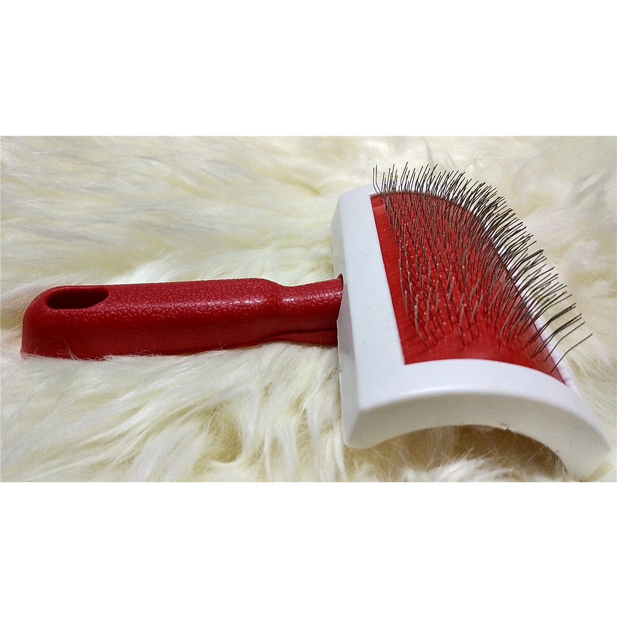 Sheepskin Rug Brush and Cleaner Pet Slicker Brush Fine Wire Rugs Brush Brushing Sheep Skin Rug