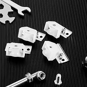 Jetec 4 Pieces Roman Shade Cord Pulley Small Plastic Cord Lock for Roman Pleated and Australian Shades