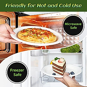 Coolego Paper Plates 125-Pack, 100% Compostable Paper Plates Bulk, Eco-friendly Sugarcane Fiber Paper Plates Heavy Duty with Biodegradable Packaging for Party, Daily