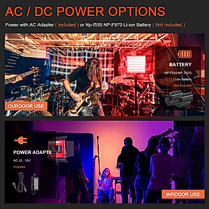 GVM 1200D RGB LED Video Light, 50W Video Lighting Kit with APP Control, 3200K-5600K Photography Lighting kit for Studio, Aluminum Alloy Shell,CRI 97