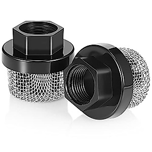 Nuanchu 2 Pcs Hose Inlet Strainer Filter Inlet Suction Strainer Garden Hose Strainer Filter Pump Inlet Strainer Sprayer Filter 7/8 Thread for Sprayer 390 395 495